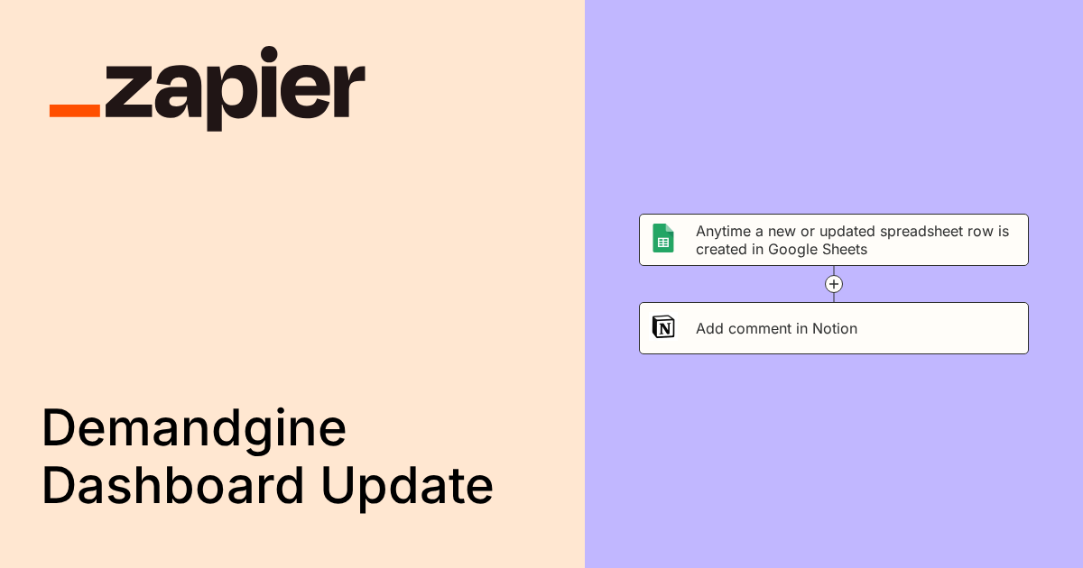 Anytime a new or updated spreadsheet row is created in Google Sheets, add comment in Notion ...