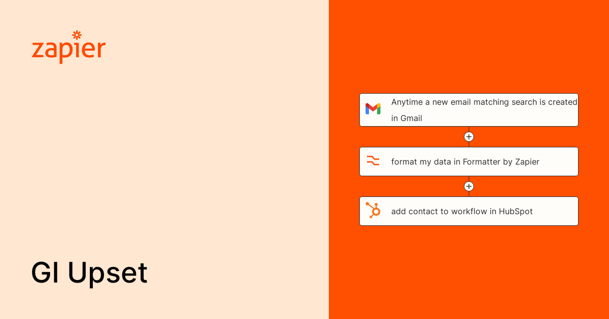 Anytime a new email matching search is created in Gmail, format my data in Formatter by Zapier ...