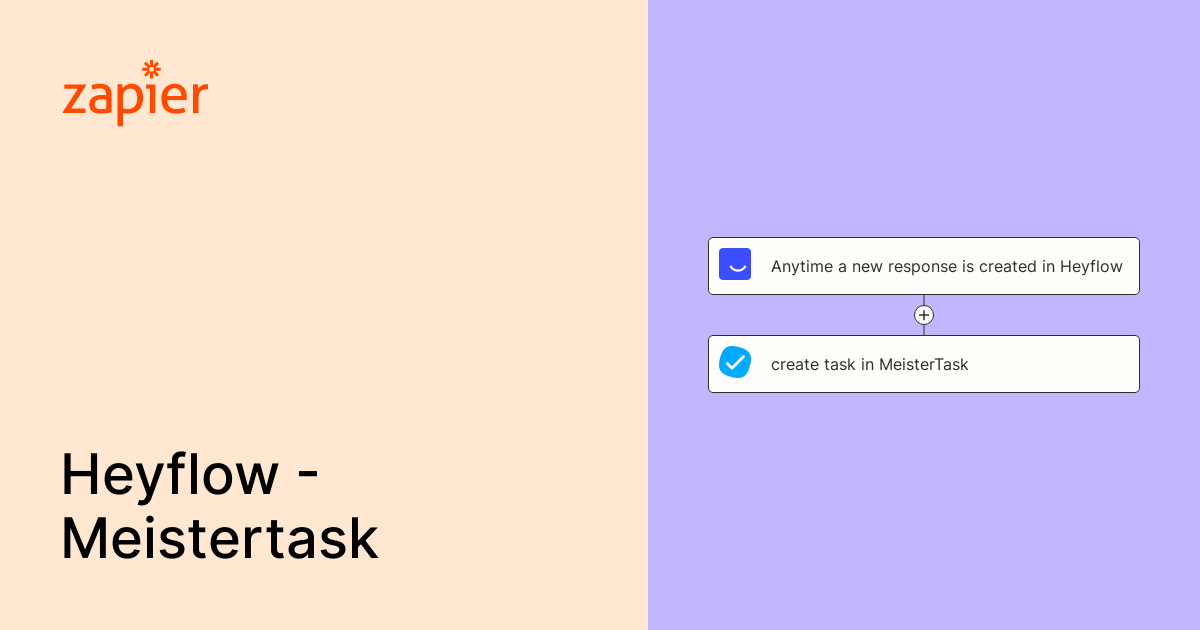 Anytime a new response is created in Heyflow, create task in MeisterTask. | Zapier