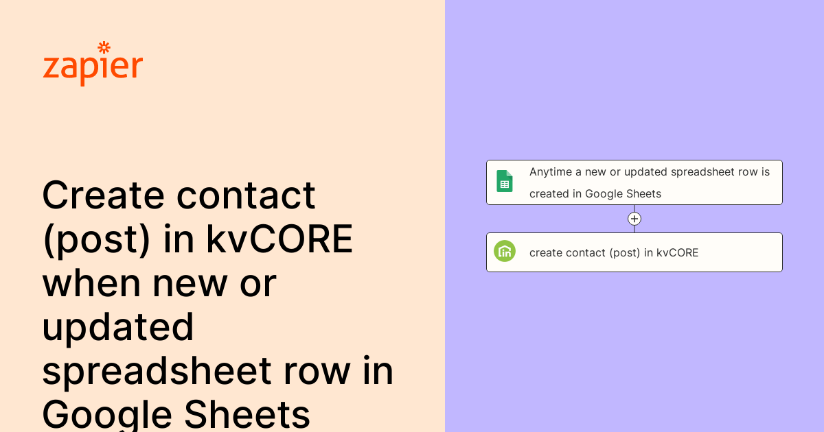 Anytime a new or updated spreadsheet row is created in Google Sheets, create contact (post) in ...