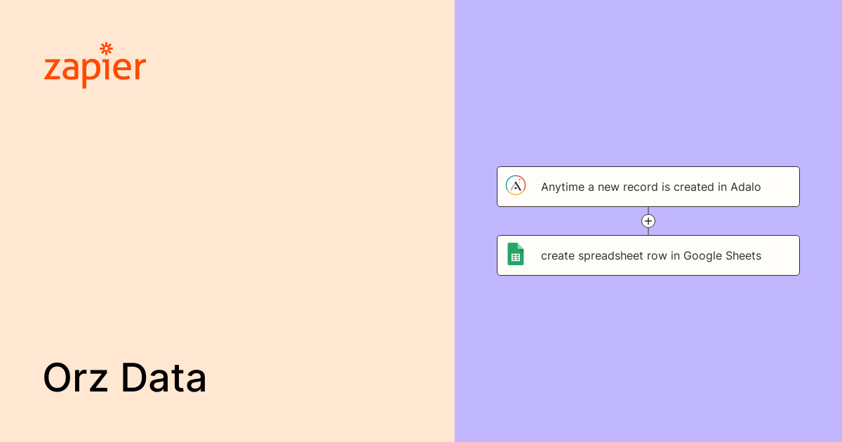 Anytime a new record is created in Adalo, create spreadsheet row in Google Sheets. | Zapier