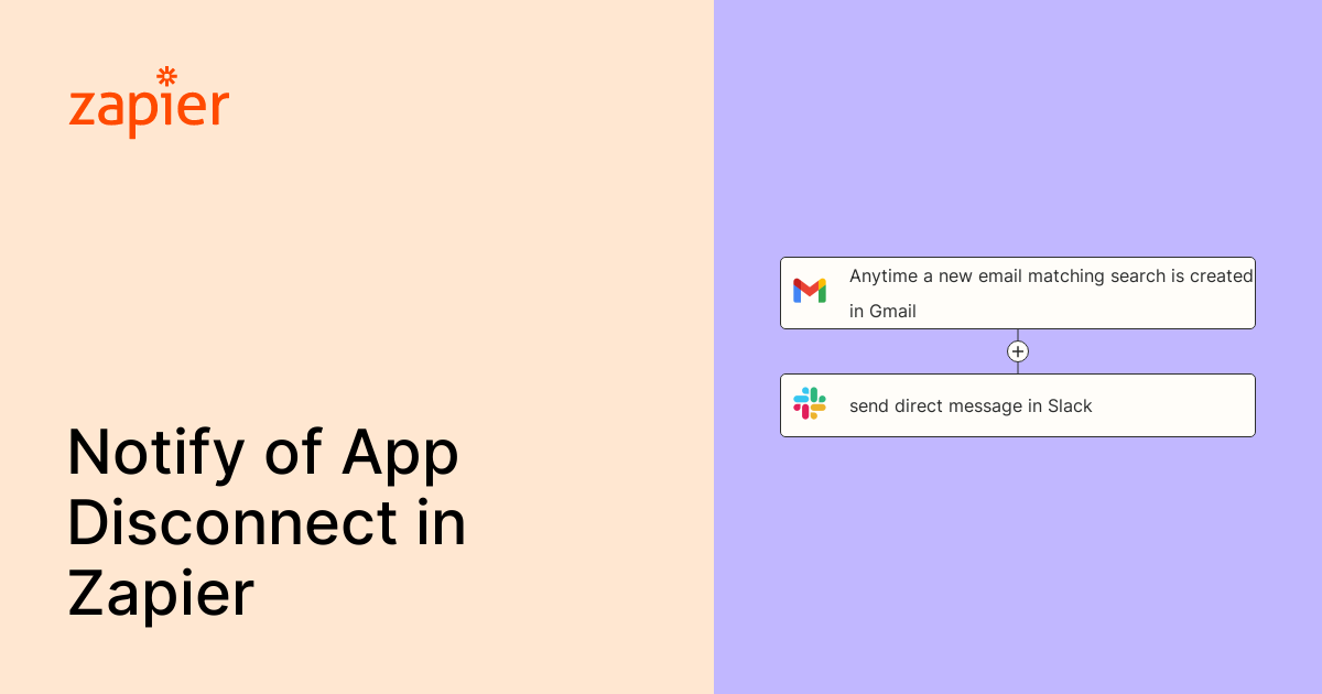 Anytime a new email matching search is created in Gmail, send direct message in Slack. | Zapier