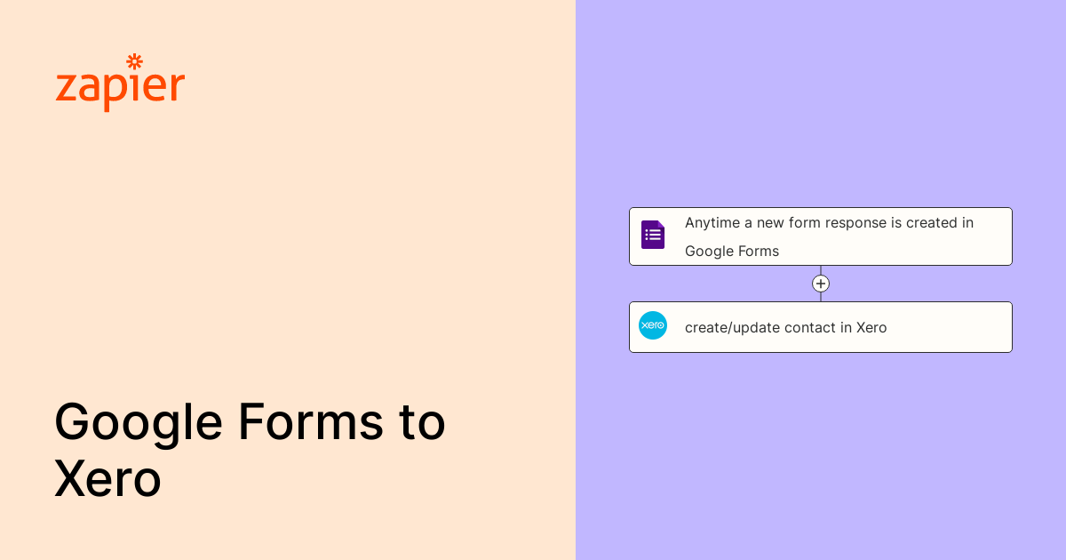 Anytime a new customer form response is created in Google Forms, create contact in Xero. | Zapier