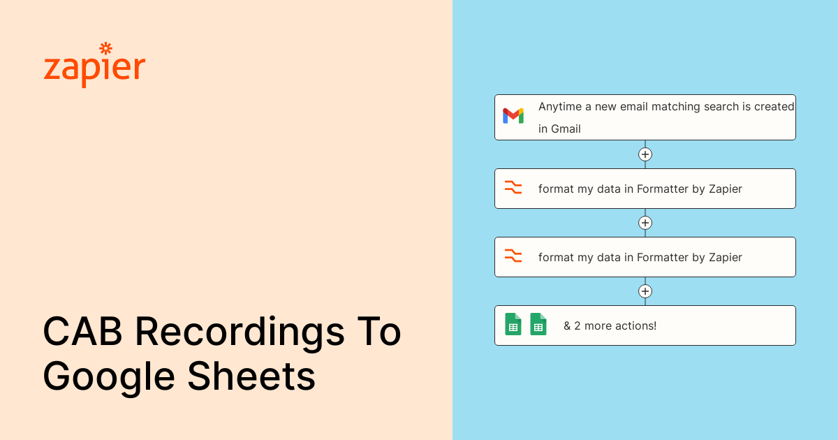 Anytime a new email matching search is created in Gmail, format my data in Formatter by Zapier ...