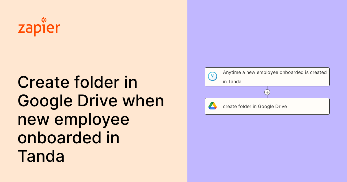 Anytime a new employee onboarded is created in Tanda, create folder in Google Drive. | Zapier
