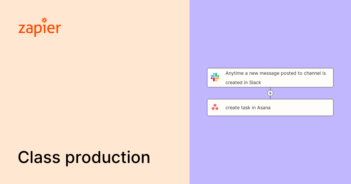 Anytime a new message posted to channel is created in Slack, create task in Asana. | Zapier