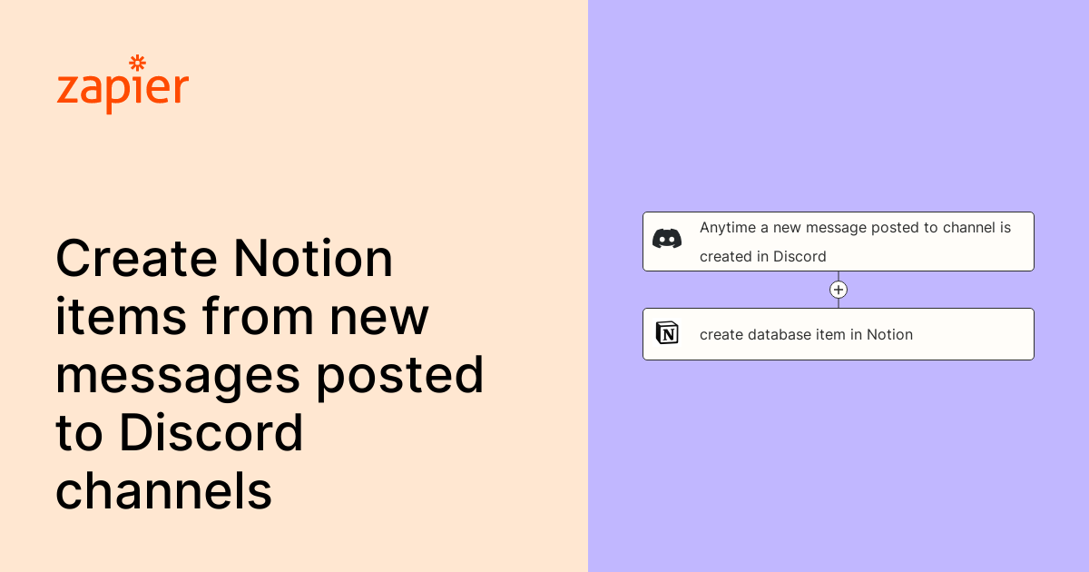 Anytime a new message posted to channel is created in Discord, create database item in Notion ...