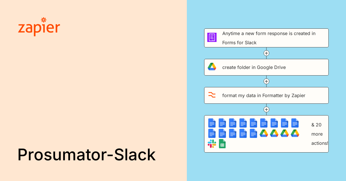 Anytime a new form response is created in Forms for Slack, create folder in Google Drive, format ...