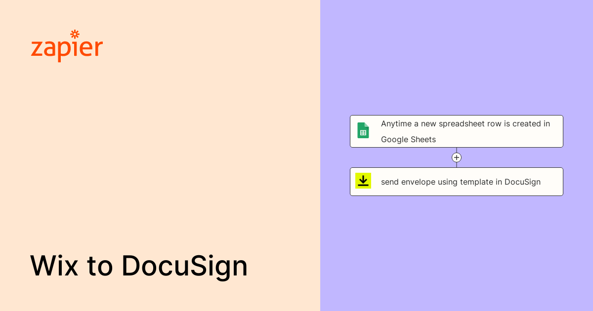 Anytime a new spreadsheet row is created in Google Sheets, send envelope using template in ...