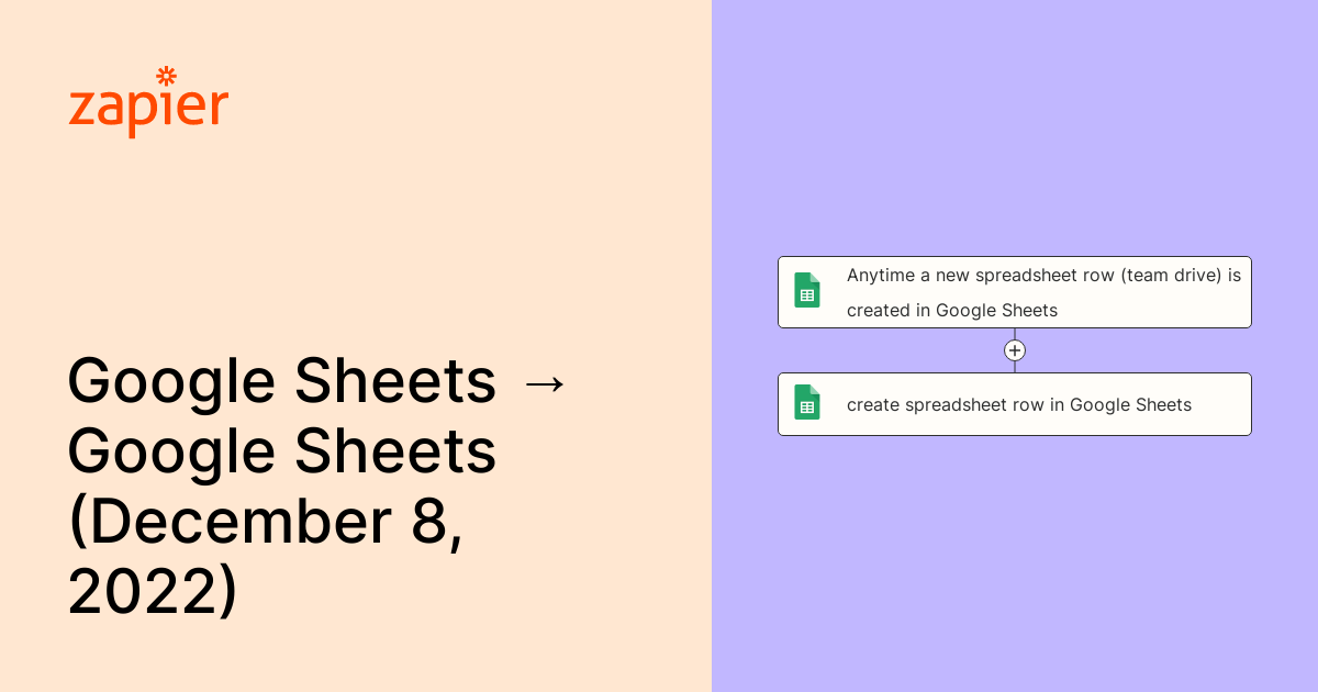 Anytime a new spreadsheet row (team drive) is created in Google Sheets, create spreadsheet row ...