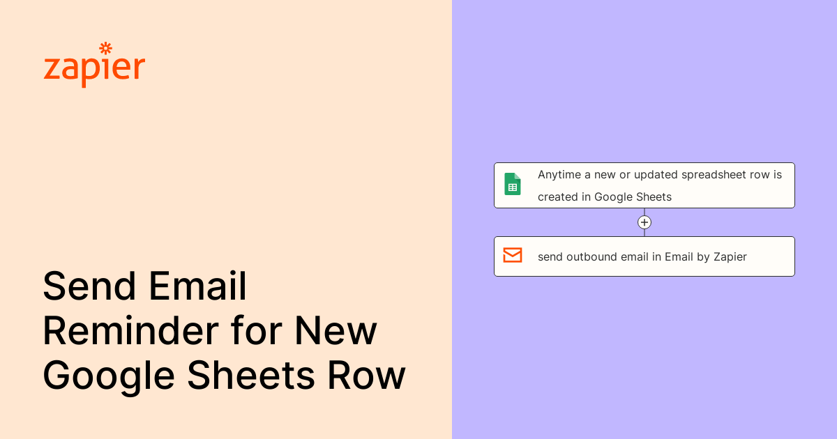 Anytime a new or updated spreadsheet row is created in Google Sheets, send outbound email in ...