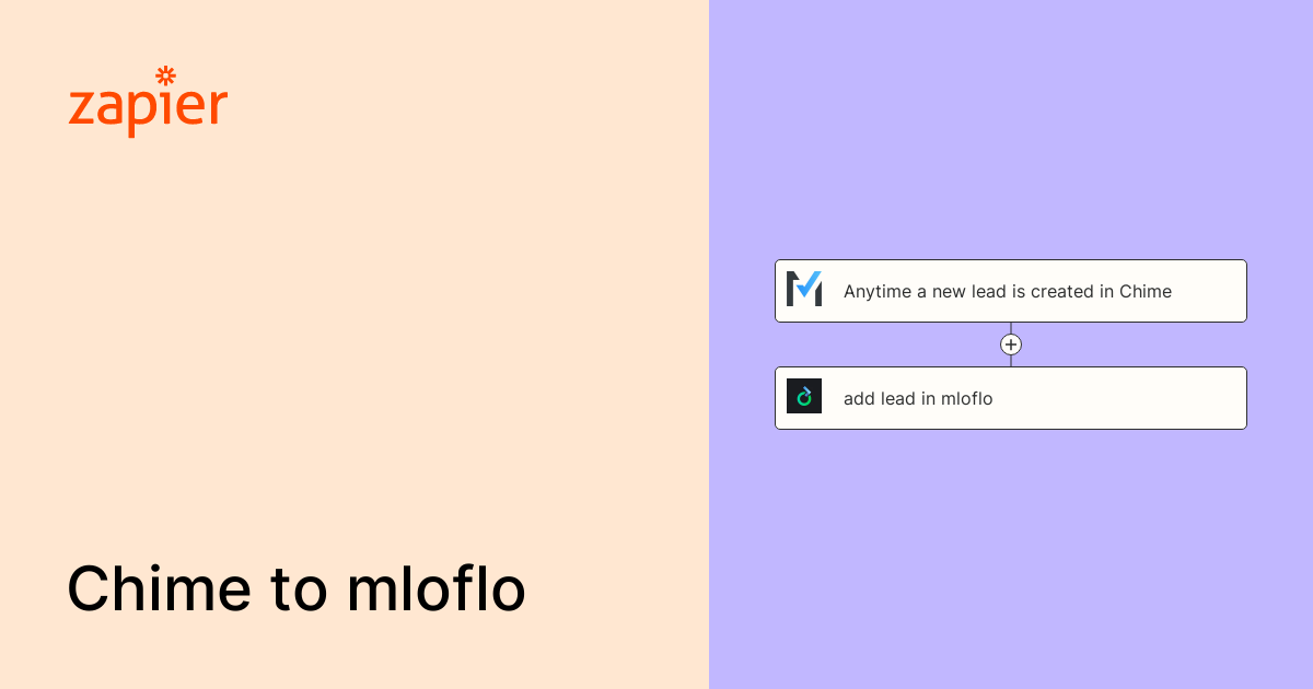 Anytime a new lead is created in Chime, adds lead in mloflo. | Zapier