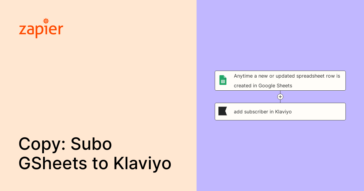 Anytime a new or updated spreadsheet row is created in Google Sheets, add subscriber in Klaviyo ...