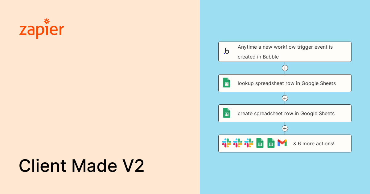 Anytime a new workflow trigger event is created in Bubble, lookup spreadsheet row in Google ...