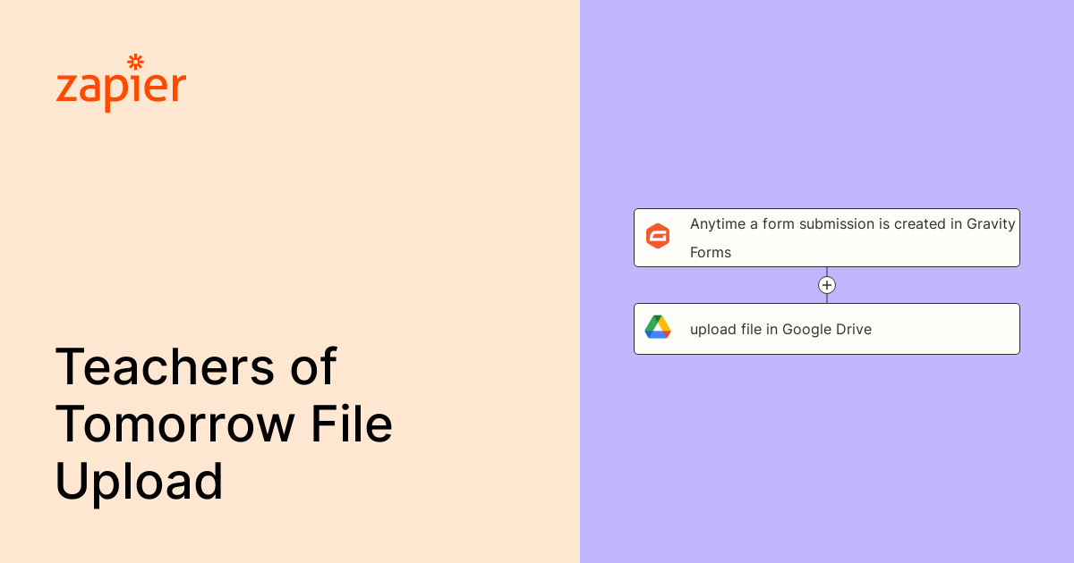 Anytime a form submission is created in Gravity Forms, upload file in Google Drive. | Zapier