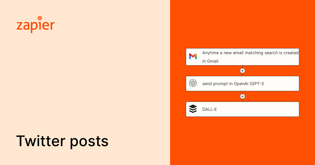 Anytime a new email matching search is created in Gmail, send prompt in OpenAI (GPT-3, DALL-E ...