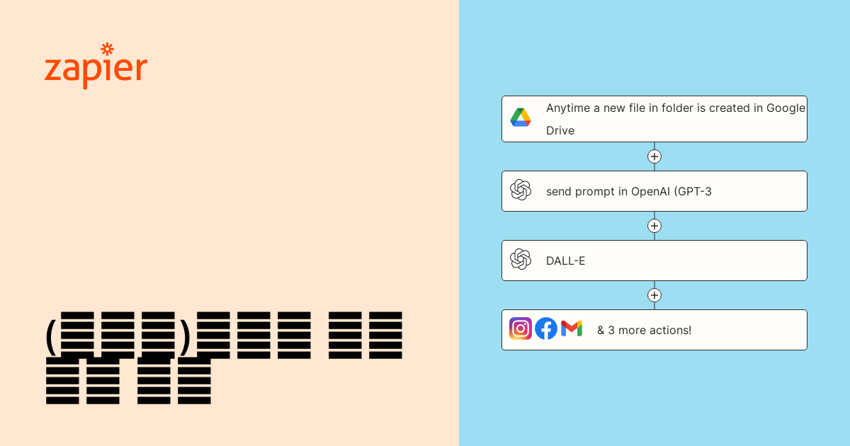 Anytime a new file in folder is created in Google Drive, send prompt in OpenAI (GPT-3, DALL-E ...
