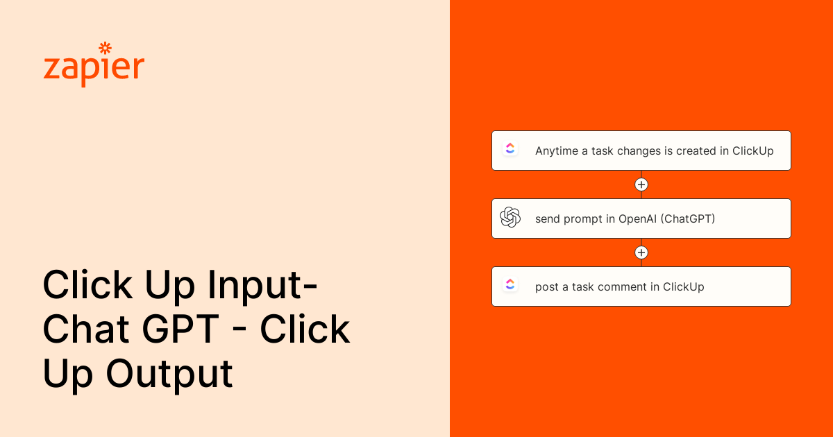 Anytime a task changes is created in ClickUp, send prompt in OpenAI (ChatGPT) and post a task ...
