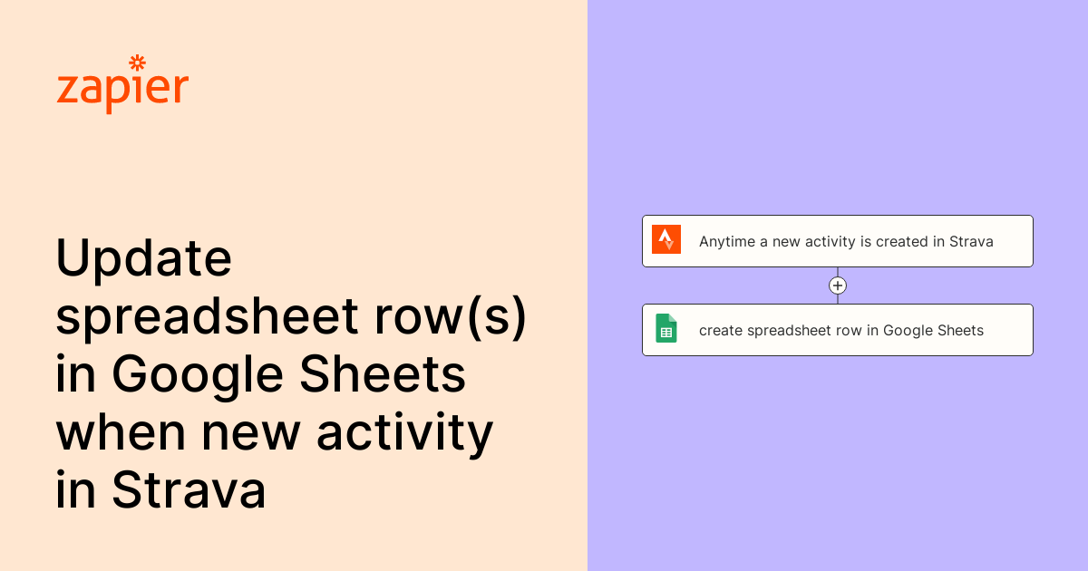 Anytime a new activity is created in Strava, create spreadsheet row in Google Sheets. | Zapier