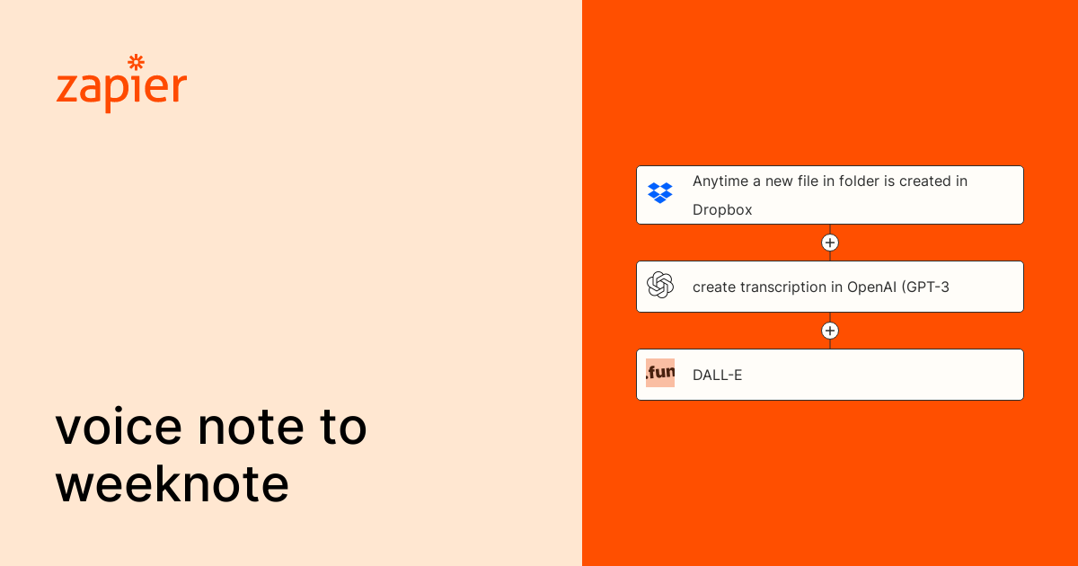 Anytime a new file in folder is created in Dropbox, create transcription in OpenAI (GPT-3, DALL ...