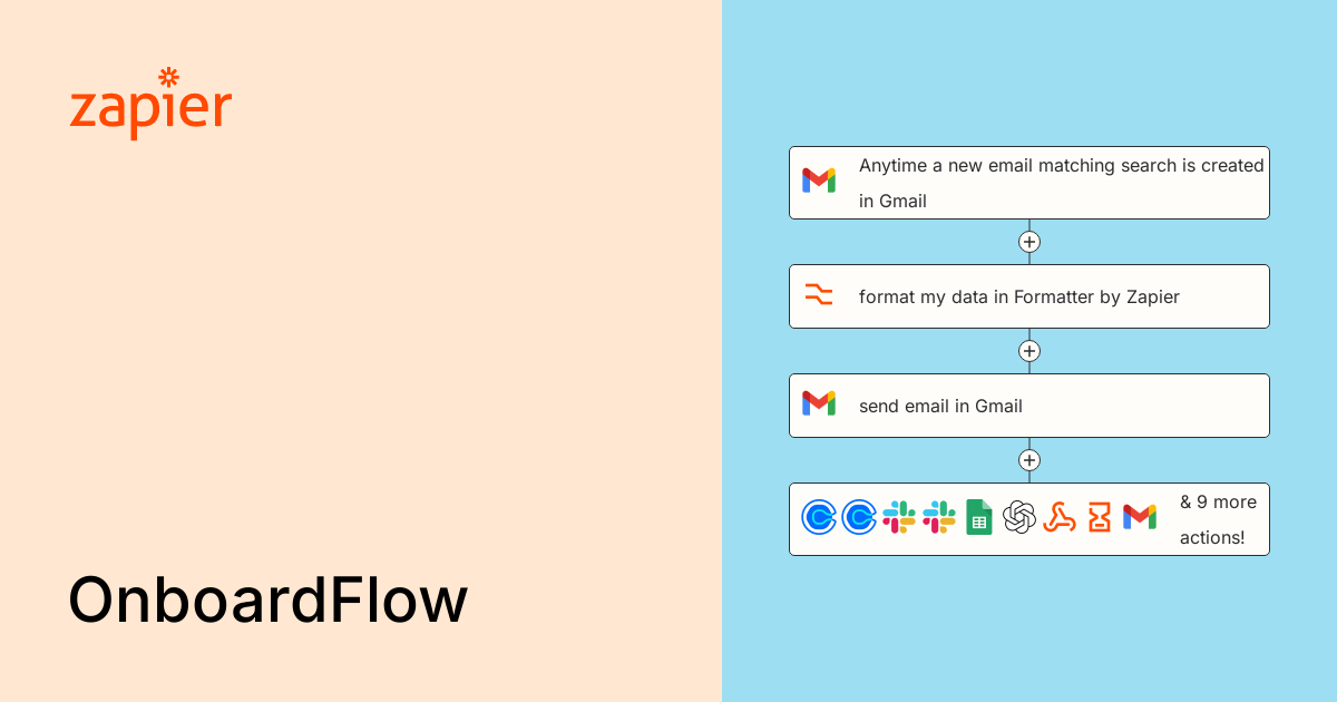 Anytime a new email matching search is created in Gmail, format my data in Formatter by Zapier ...