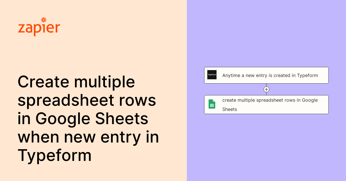 Anytime a new entry is created in Typeform, create multiple spreadsheet ... Anytime a new entry is created in Typeform, create multiple spreadsheet ...
