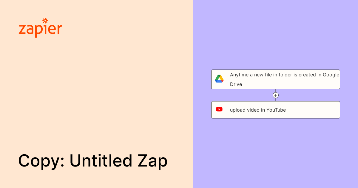 Anytime a new file in folder is created in Google Drive, upload video in YouTube. | Zapier