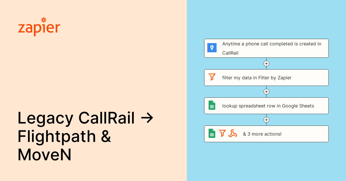 Anytime a phone call completed is created in CallRail, filter my data ...
