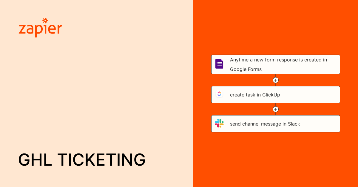 Anytime a new form response is created in Google Forms, create task in ClickUp and send channel ...