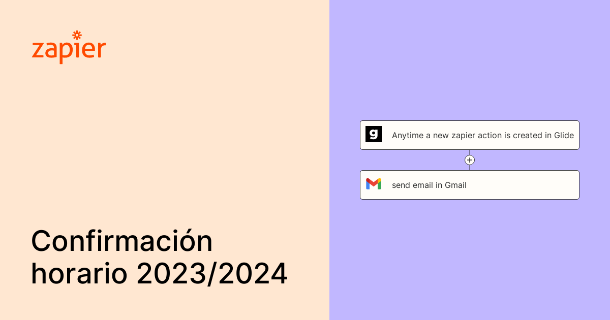 Anytime a new zapier action is created in Glide, send email in Gmail. | Zapier