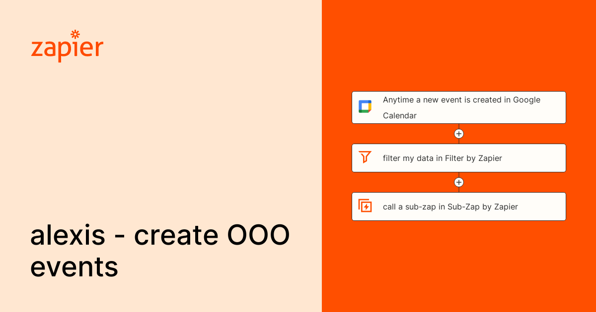 Any time the user creates an OOO event in GCal, a corresponding entry ...