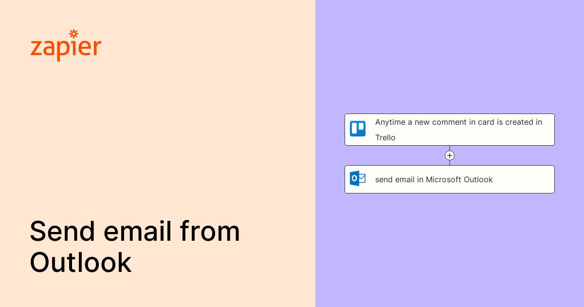 Anytime a new comment in card is created in Trello, send email in Microsoft Outlook. | Zapier
