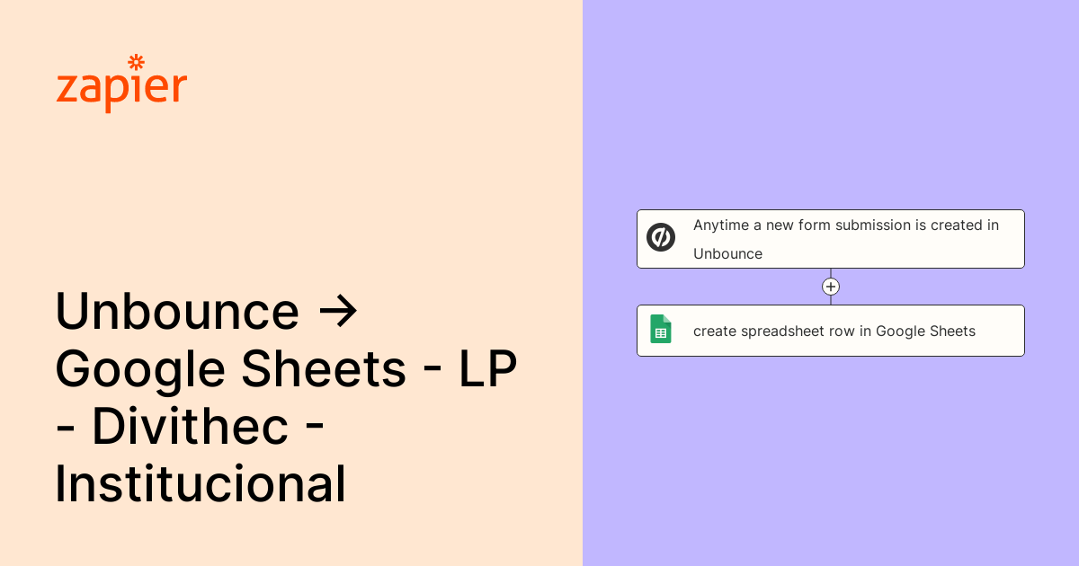 Anytime a new form submission is created in Unbounce, create spreadsheet row in Google Sheets ...