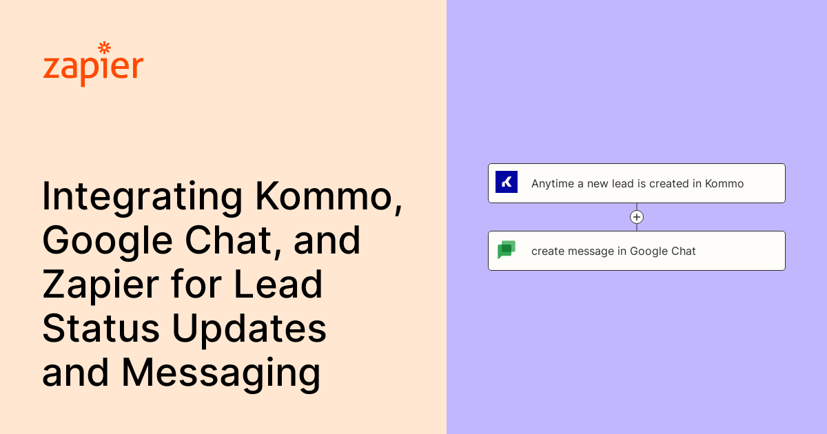 Anytime a new lead is created in Kommo, create message in Google Chat. | Zapier