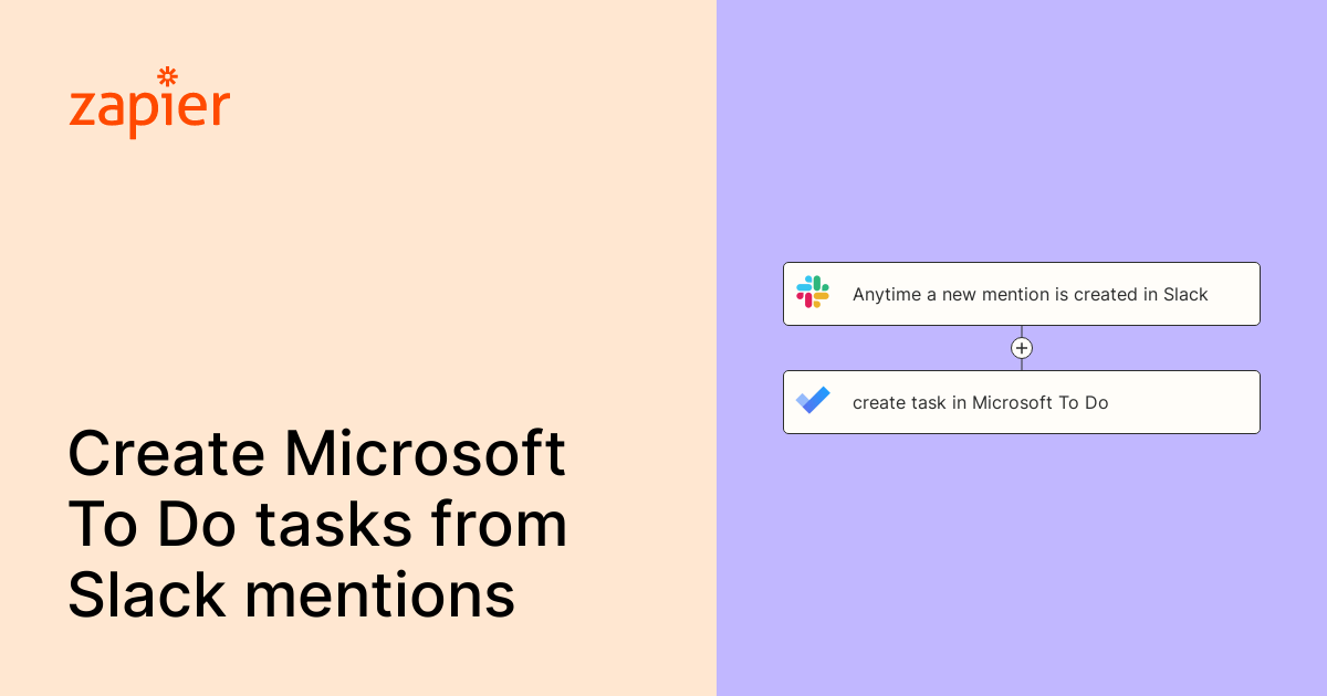 Anytime a new mention is created in Slack, create task in Microsoft To Do. | Zapier