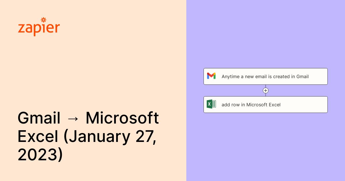 Anytime a new spam email is created in Gmail, add row in Microsoft Excel. | Zapier
