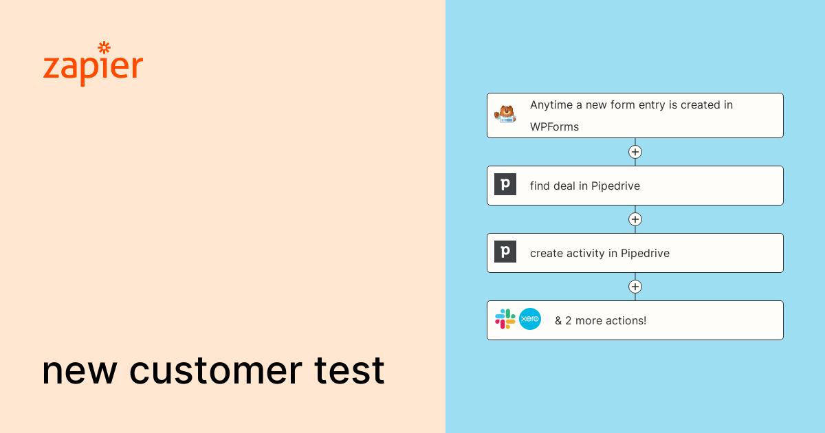 Anytime a new form entry is created in WPForms, find deal in Pipedrive, create activity in ...