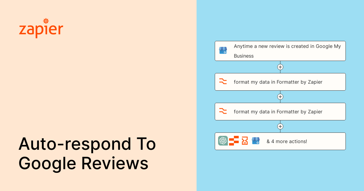 Anytime a new review is created in Google My Business, automatically respond to it and store the ...