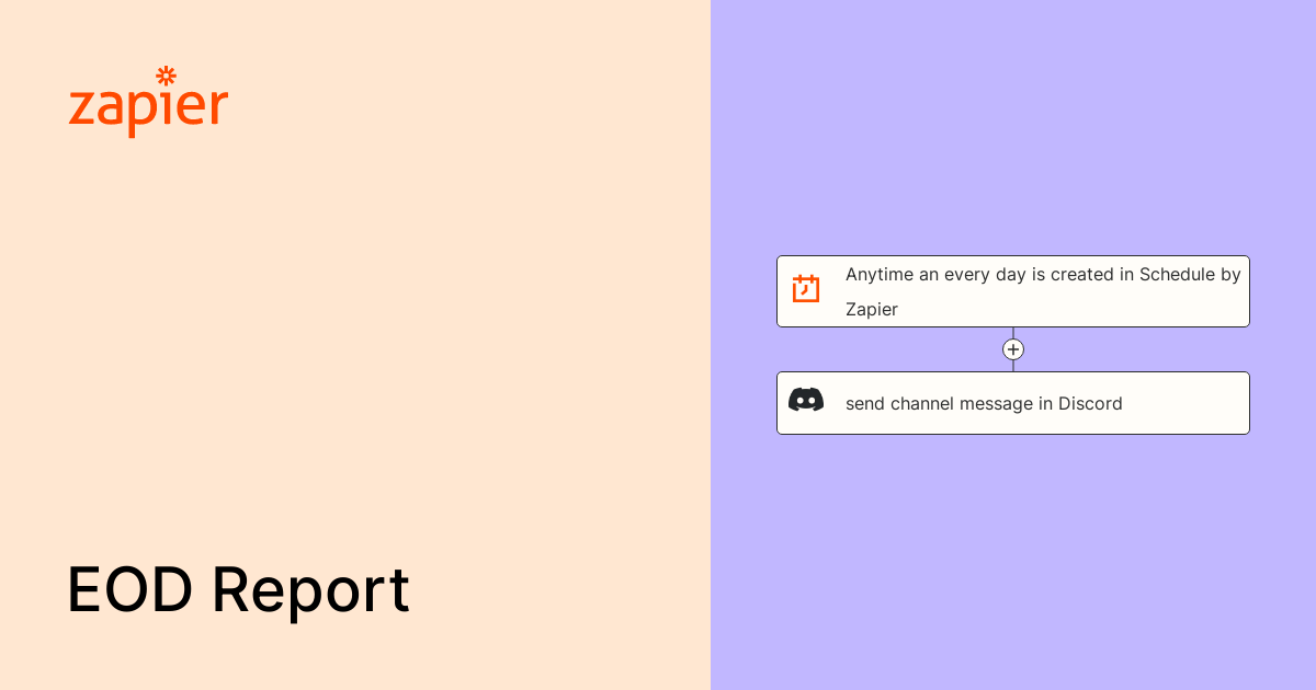 Anytime an every day is created in Schedule by Zapier, send channel message in Discord. | Zapier