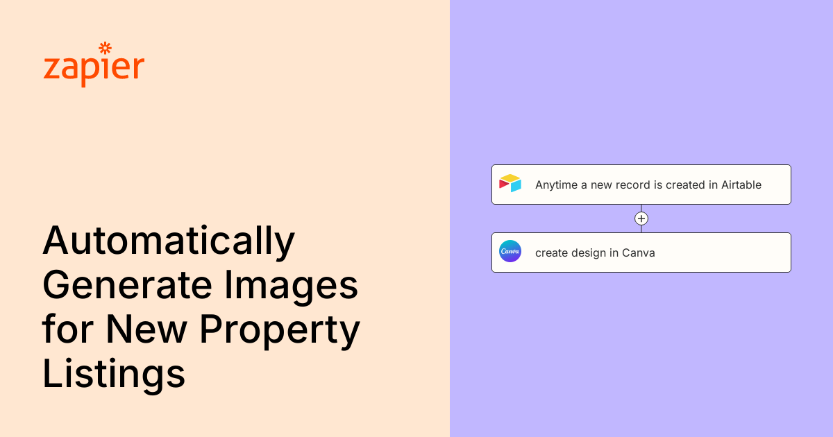 Anytime a new record is created in Airtable, create design in Canva. | Zapier