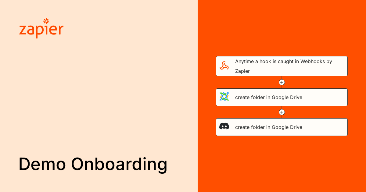 Anytime a hook is caught in Webhooks by Zapier, create folder in Google Drive, create folder in ...