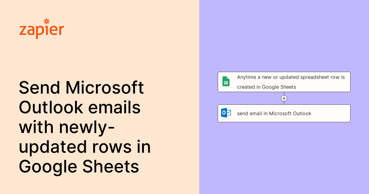 Anytime a new or updated spreadsheet row is created in Google Sheets, send email in Microsoft ...