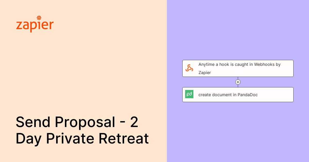 Anytime A Hook Is Caught In Webhooks By Zapier Create Document In Pandadoc Zapier