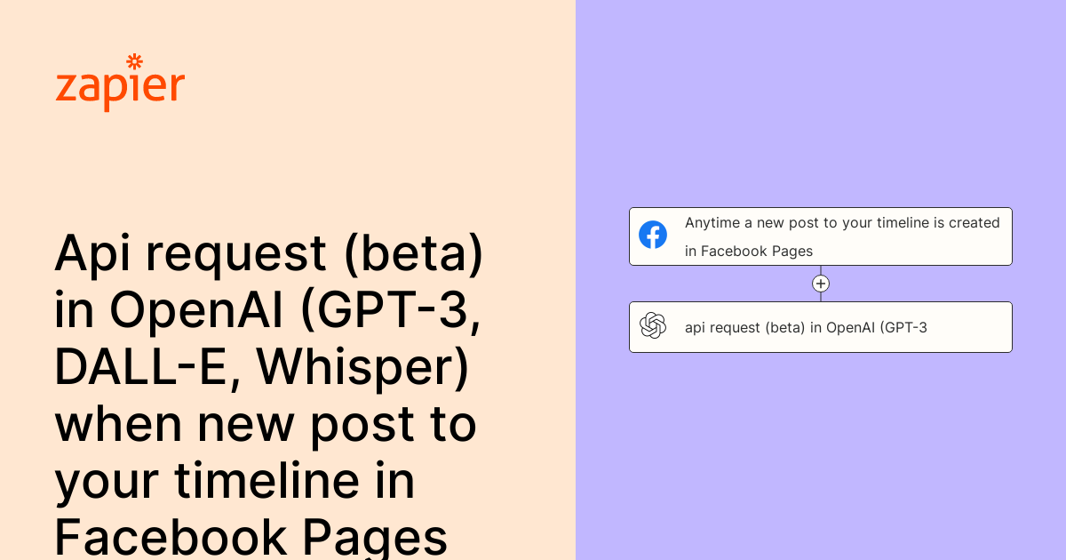 Anytime a new post to your timeline is created in Facebook Pages, api request (beta) in OpenAI ...