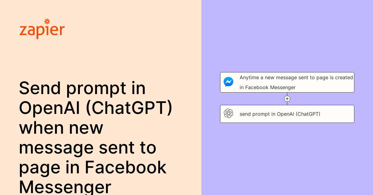 Anytime a new message sent to page is created in Facebook Messenger, send prompt in OpenAI ...