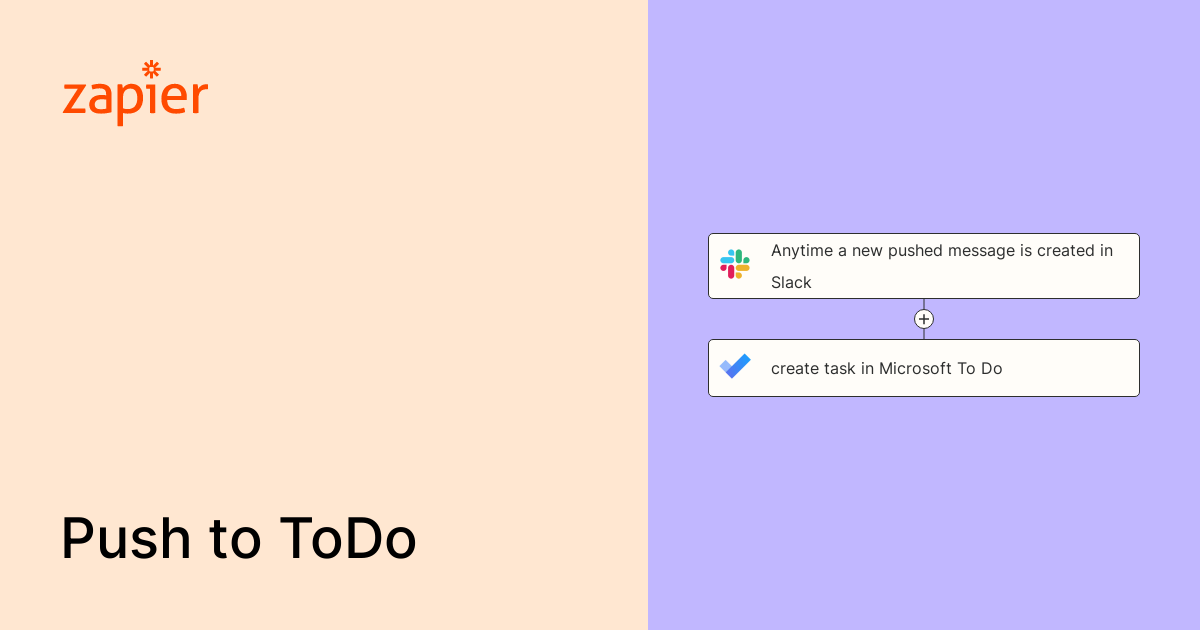 Push any Slack message to your ToDo "Tasks" lists. The message will arrive tagged as high ...