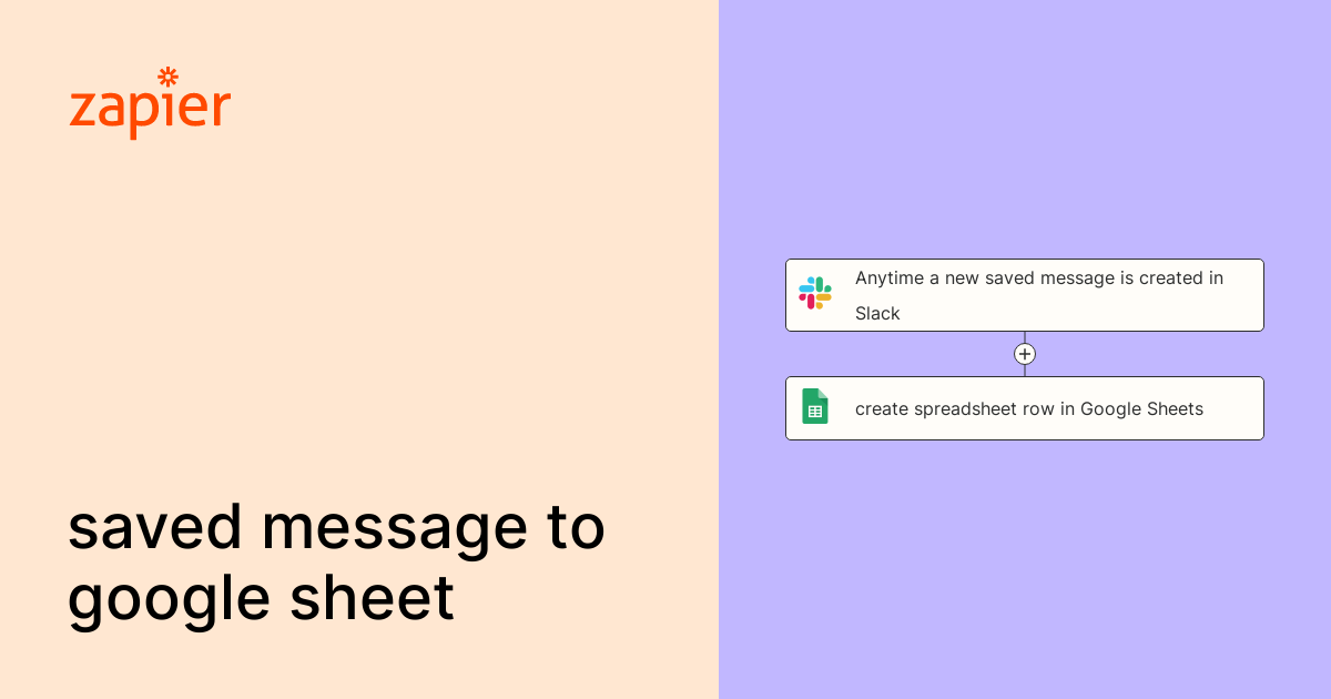 Anytime a new saved message is created in Slack, create spreadsheet row ...