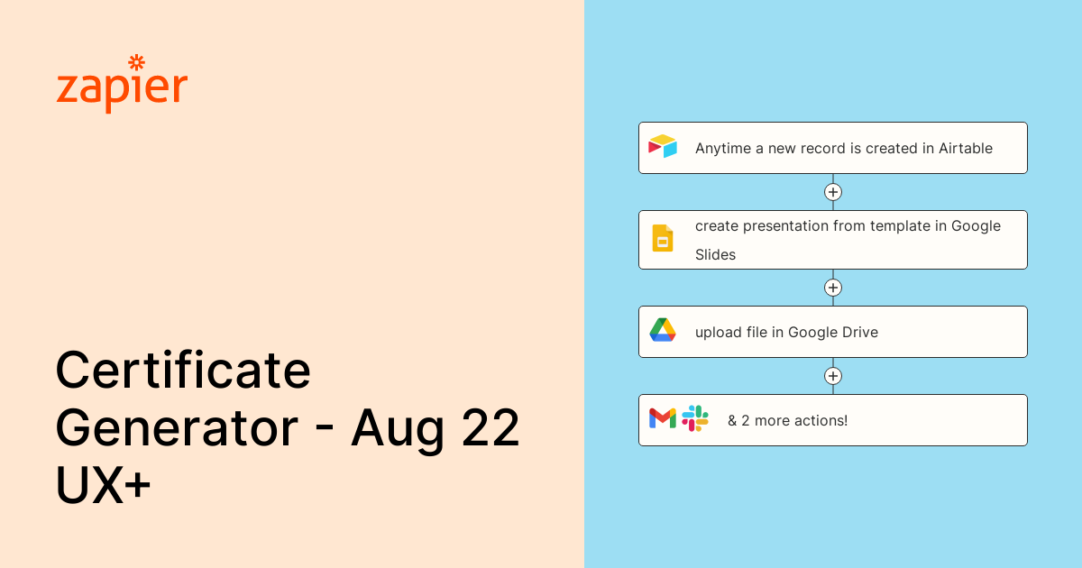 Anytime a new record is created in Airtable, create presentation from template in Google Slides ...