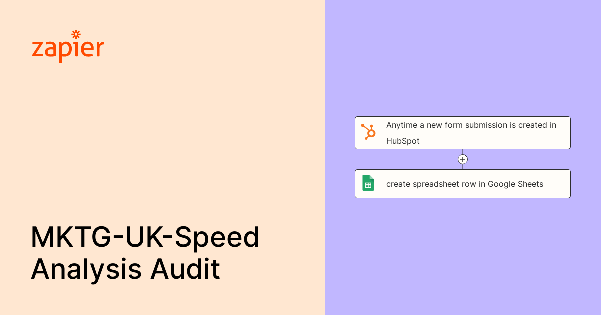 Anytime a new form submission is created in HubSpot, create spreadsheet row in Google Sheets ...