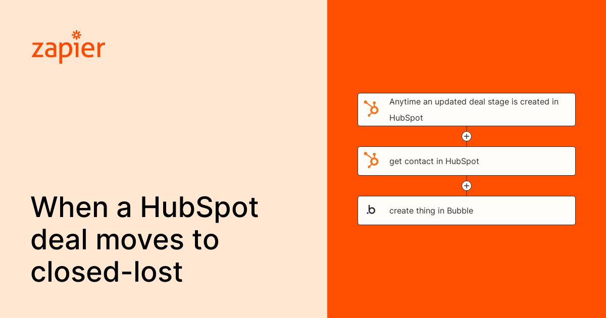 Anytime an updated deal stage is created in HubSpot, get contact in HubSpot and create thing in ...